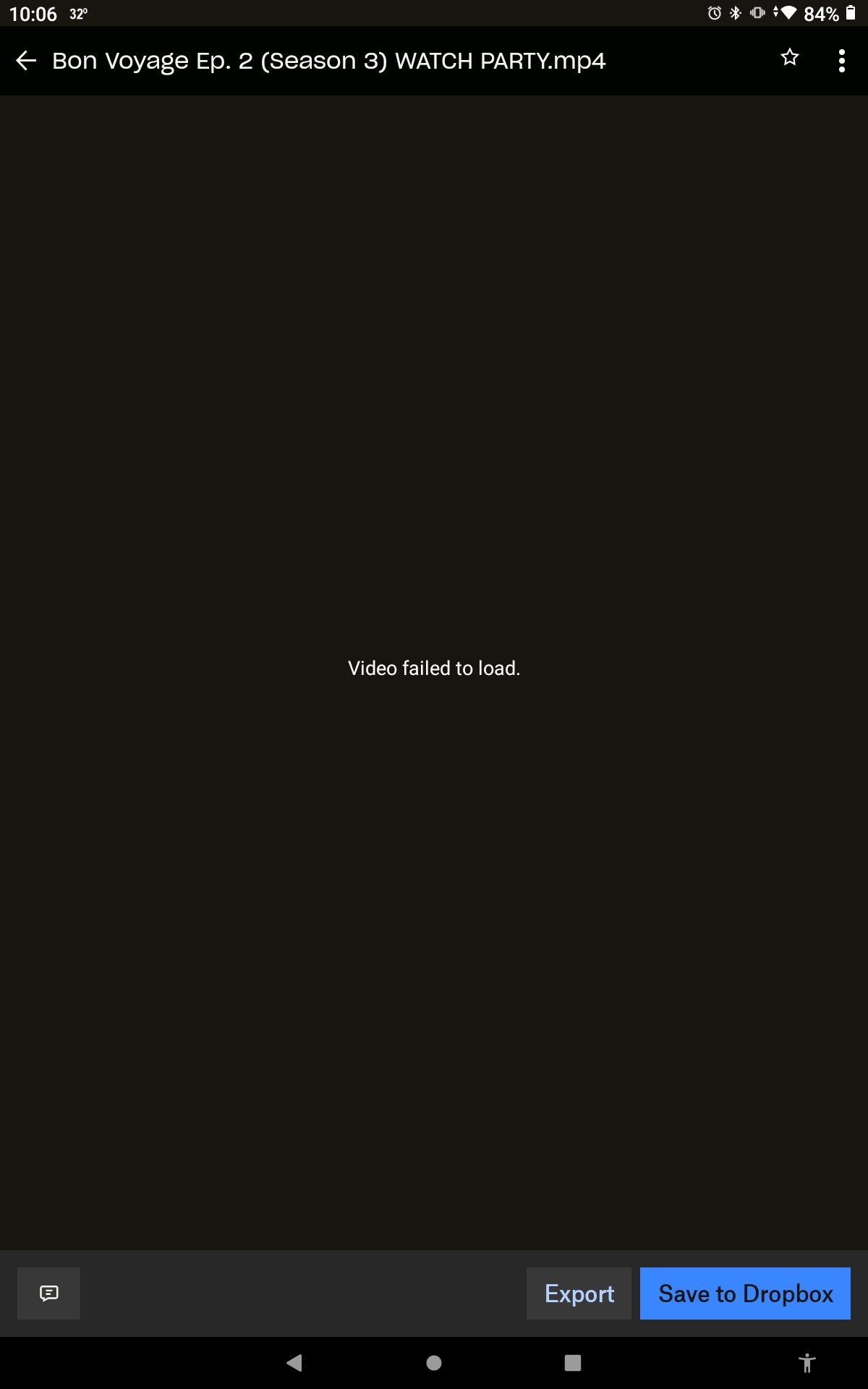Error: Video failed to load on mobile - Dropbox Community