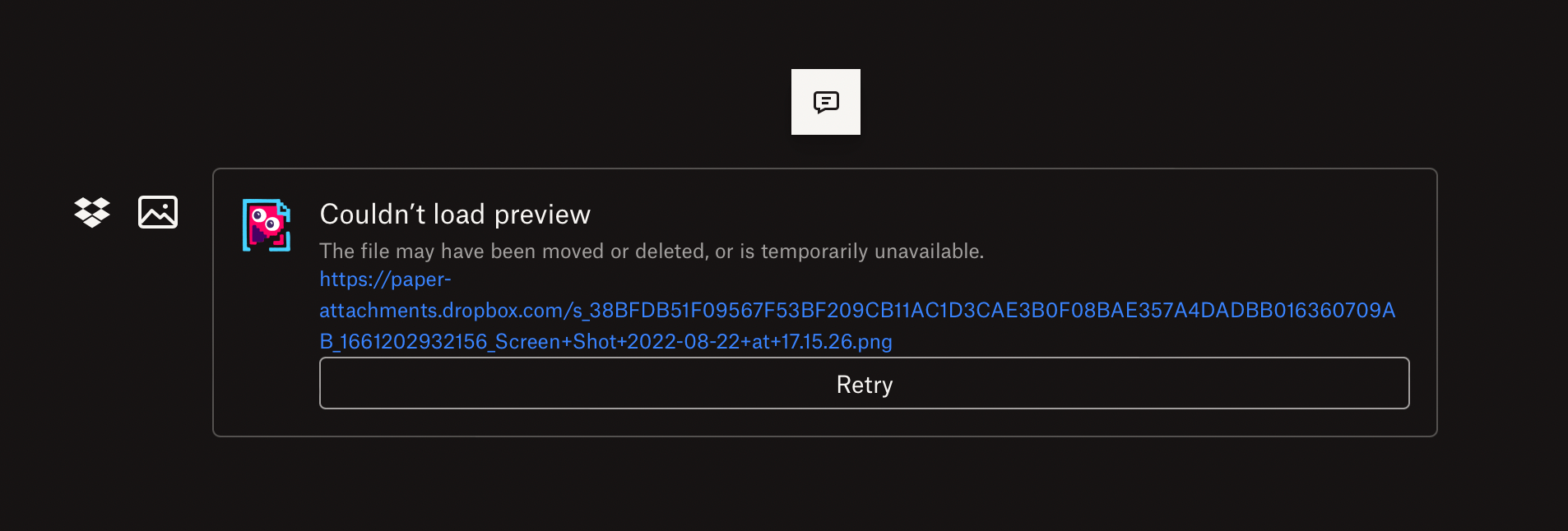error uploading images to drobox paper - Dropbox Community
