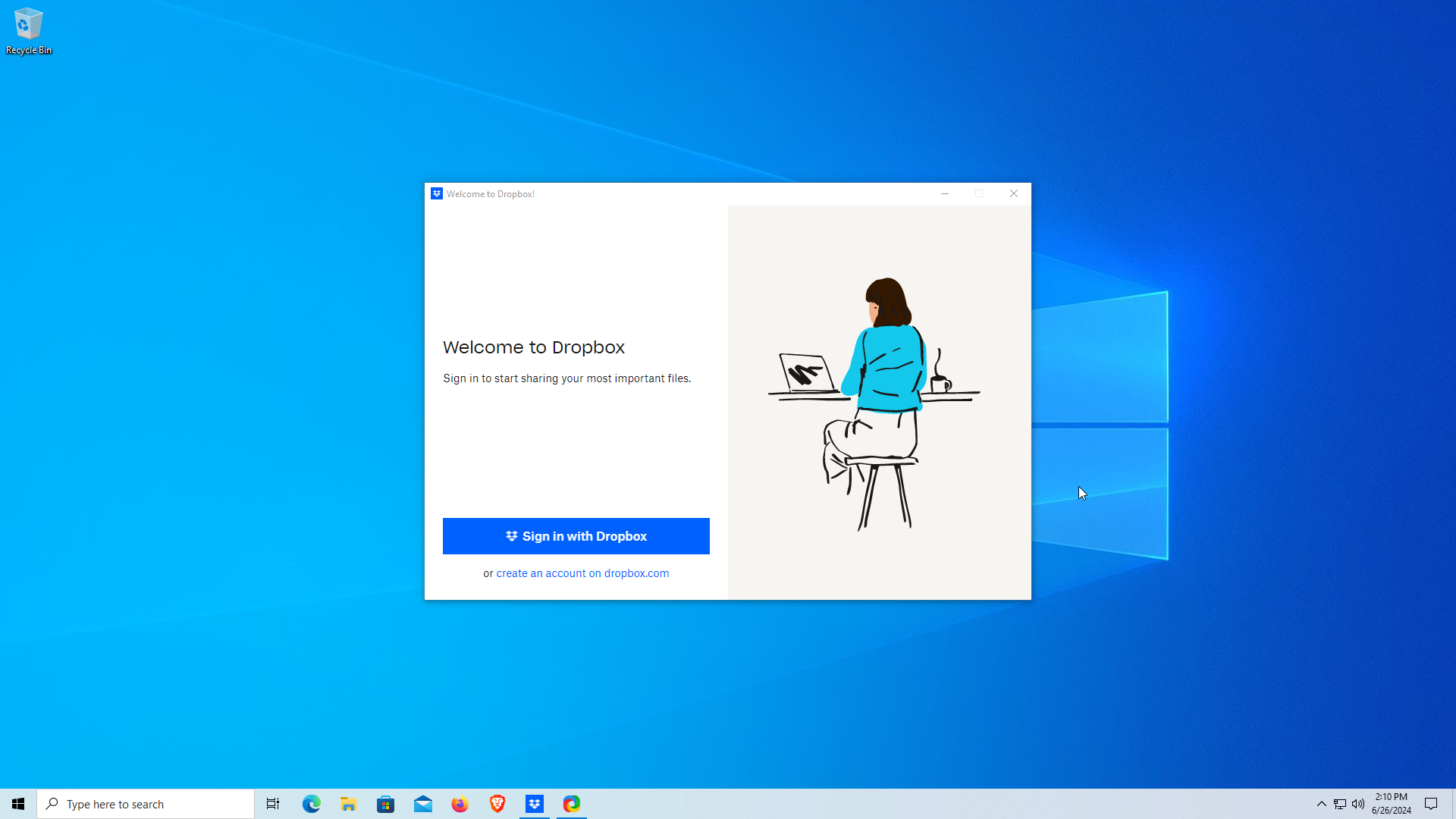 Dropbox is installed on one user profile but other profiles get a pop ...