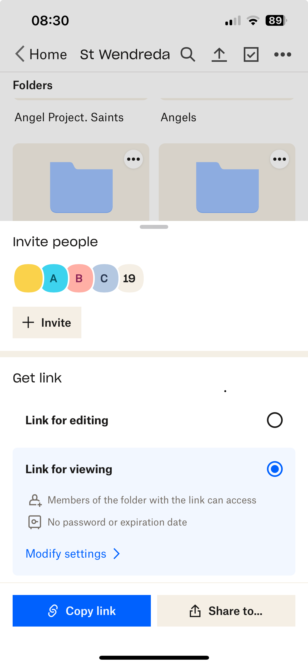 Sharing with view-only permissions requires the mobile app, and can't ...