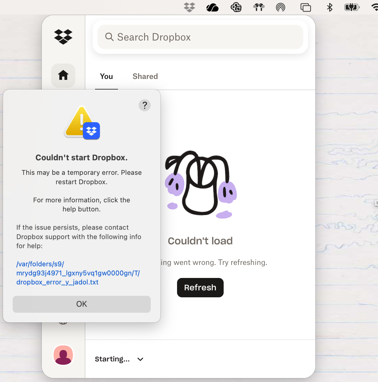 My macOS desktop app has been stuck syncing 10MB for 3 days. - Dropbox ...
