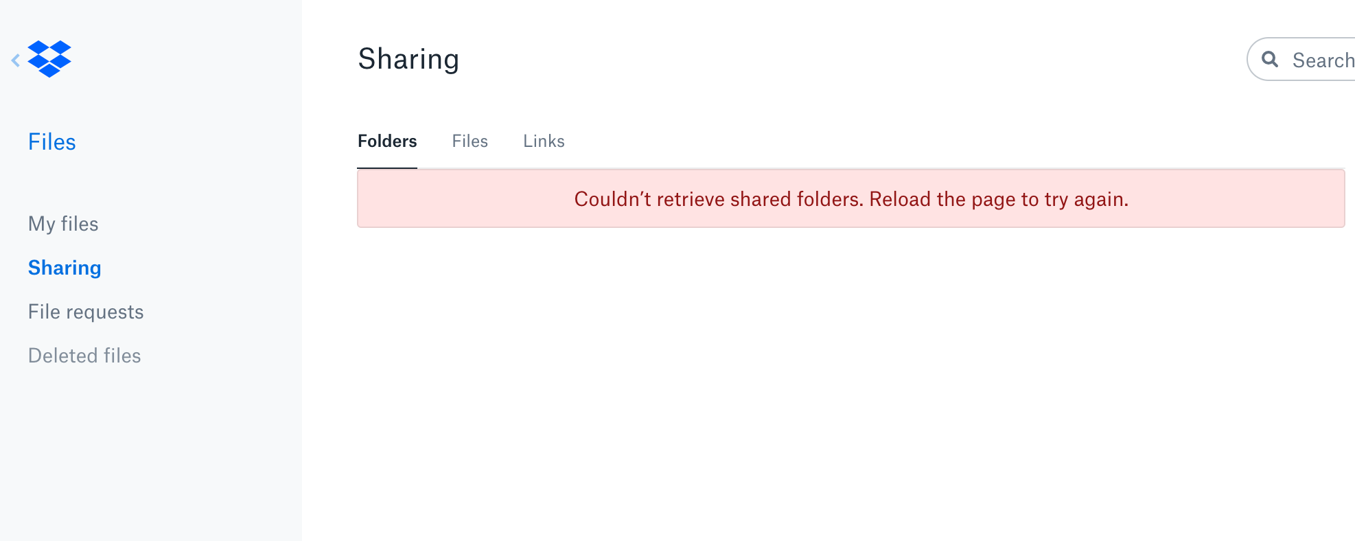 There was a problem completing this request - Dropbox Community