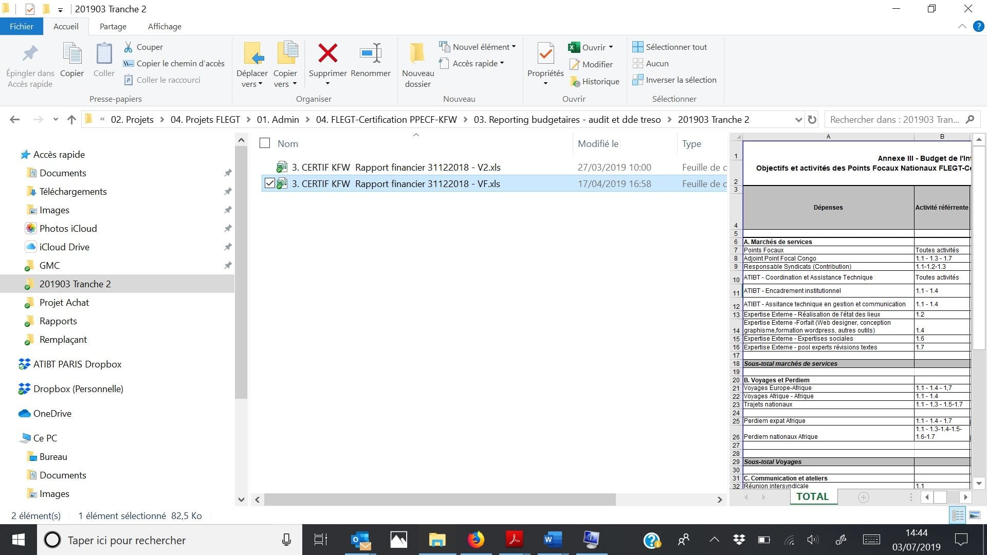 Impossible d'ouvrir un fichier Excel depuis le dossier Dropbox ...